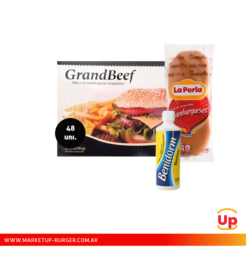 Promo 48 Hamburguesas GrandBeef 100%carne de novillo de exportación por ...