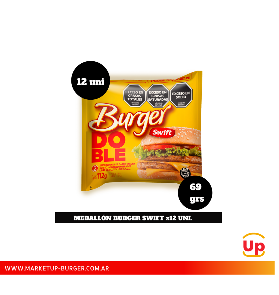 Medallones Burger Swift 12 uni x69grs - MarketUP Burger